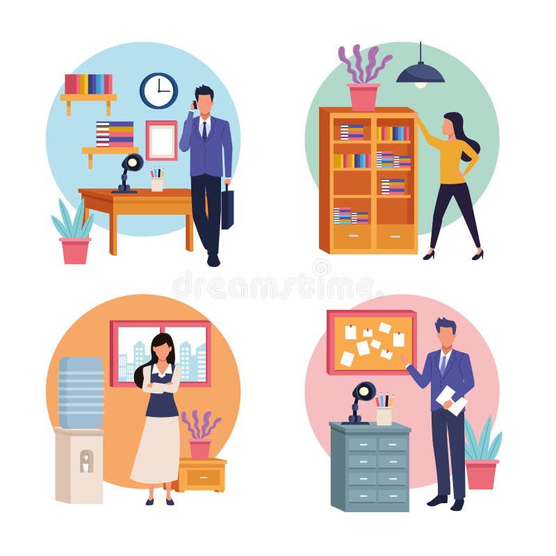 Business Professional Executive Work Cartoon Stock Vector ...