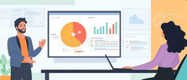 Business Professional Presenting Ideas during Corporate Discussion with ...