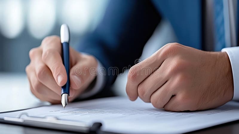 Business Professional Signing Document, AI Stock Photo - Image of ...