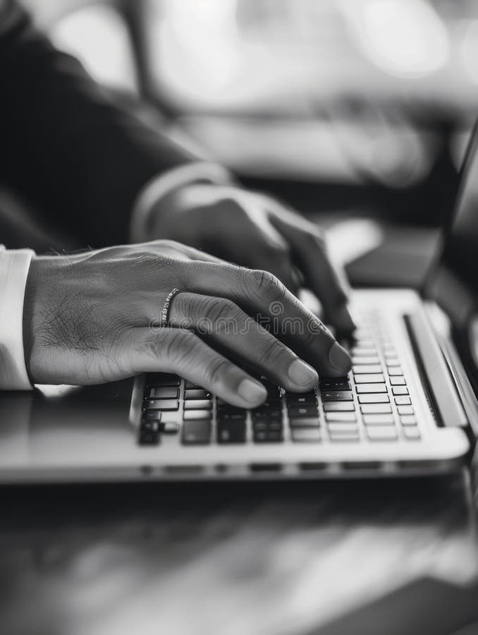 Professional Office Worker Typing Stock Photo - Image of advancements ...