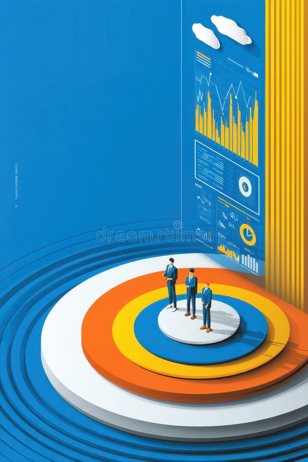 Business Professionals Analyzing Data on a Dynamic Virtual Presentation Platform Stock Photo ...