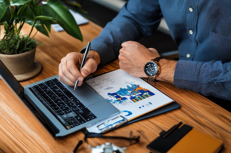 Business Professionals Analyzing Market Trends in a Modern Workspace ...