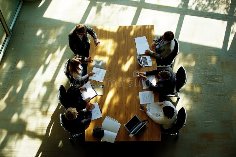 Business Professionals Collaborate Project Productive Office Meeting ...