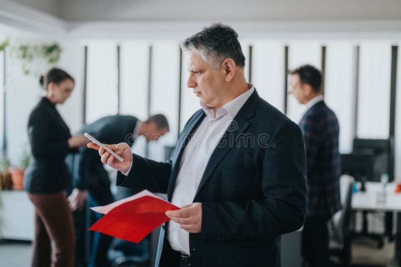 Business Professionals Collaborating and Communicating in a Modern ...