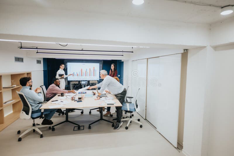 Successful Business Workshop with Multiethnic Team Collaborating and ...