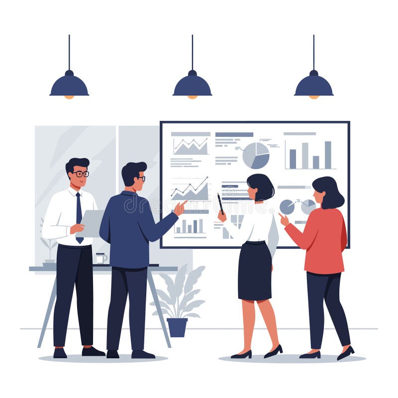 Business Professionals Engaged in a Collaborative Discussion in a ...