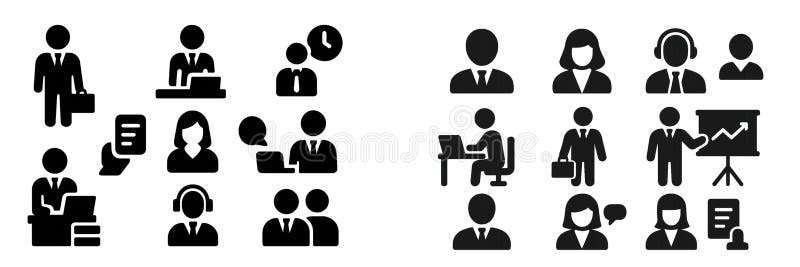 Business Professionals Engaged in Various Work Activities in an Office ...