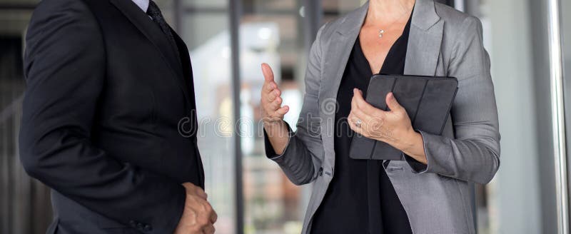 Two Business Professionals Smile and Shake Hands after Successfully ...