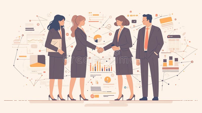 Business Professionals Engaging in Teamwork and Collaboration Stock ...