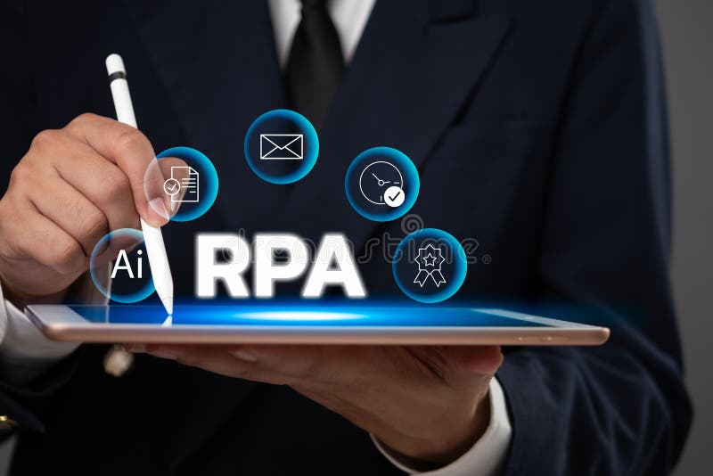 Business Professionals Interacting with Digital Interfaces ...