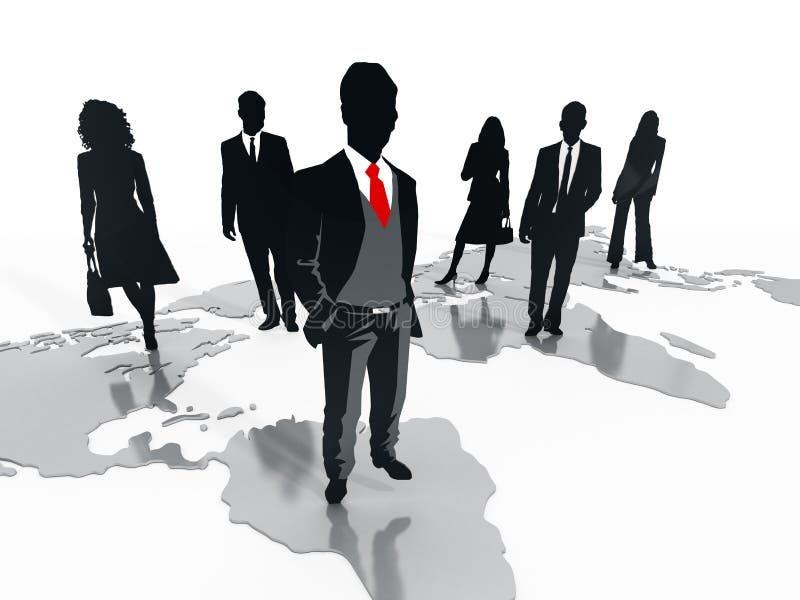 Man Standing on a 3d World Map Stock Illustration - Illustration of ...