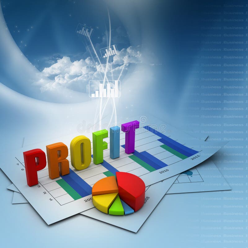 Business profit graph stock illustration. Illustration of height - 21127834