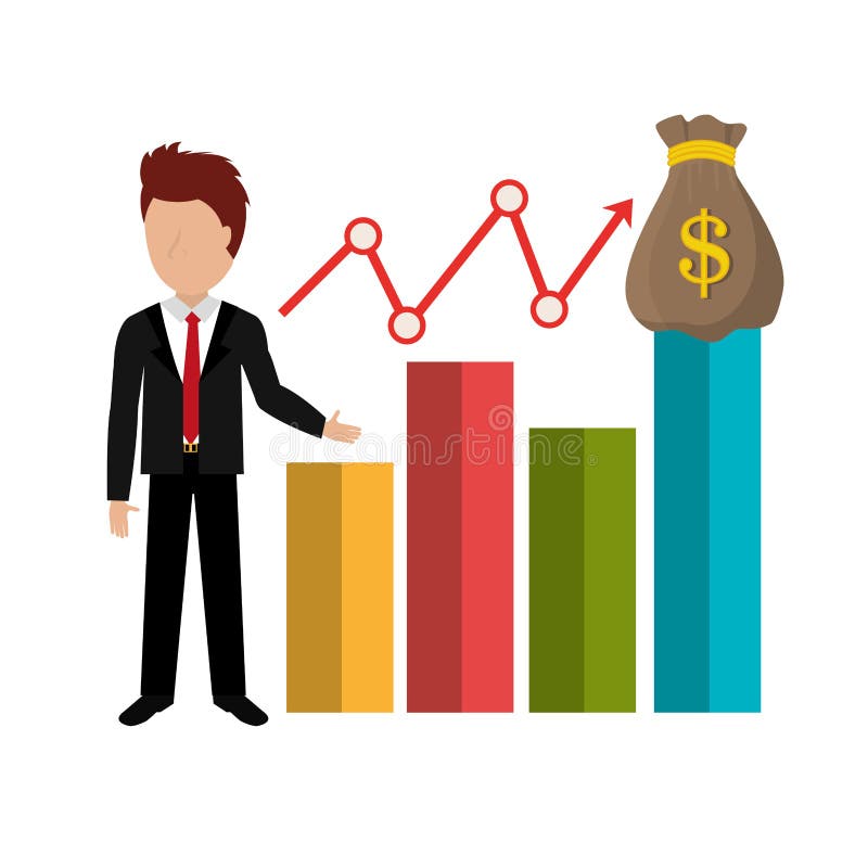 Business profit growth up stock vector. Illustration of symbol - 61531588