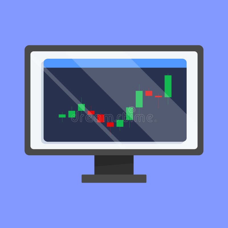 Business Profit Loss Chart Vector Icon. Business Trade Candle Chart on ...