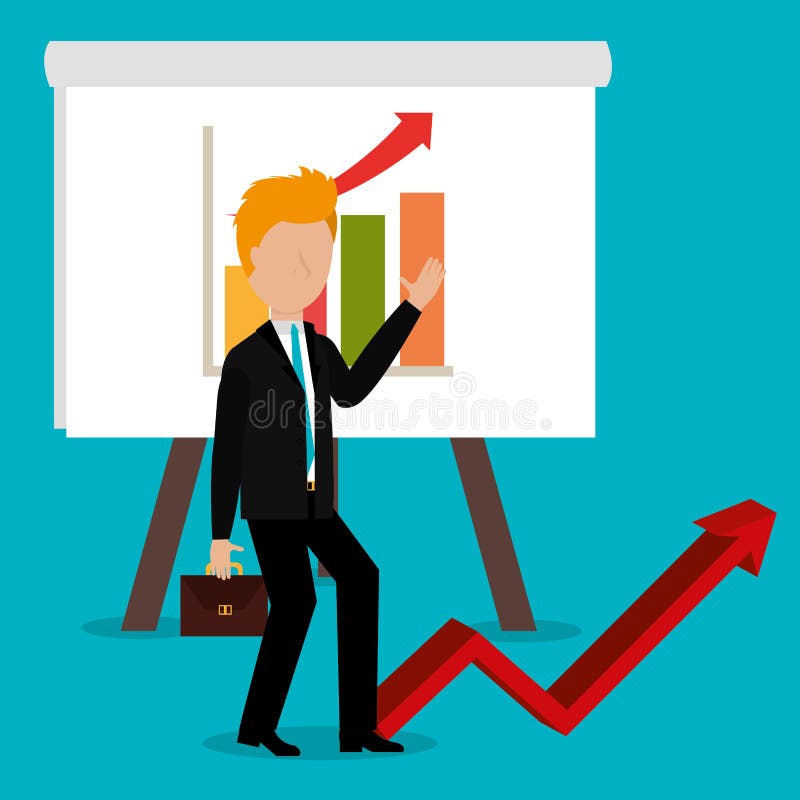 Business profits growth up stock vector. Illustration of financial ...