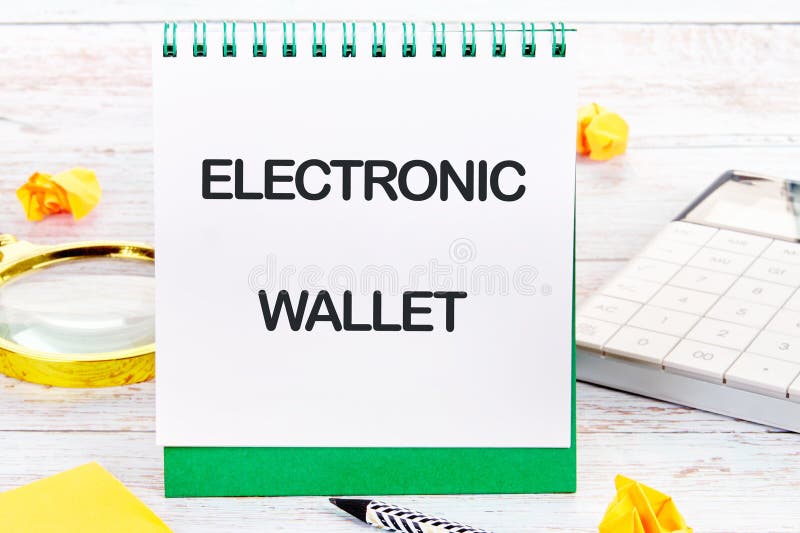 Business, Programming, Interface, Application and Network Concept. Text ELECTRONIC WALLET in an ...
