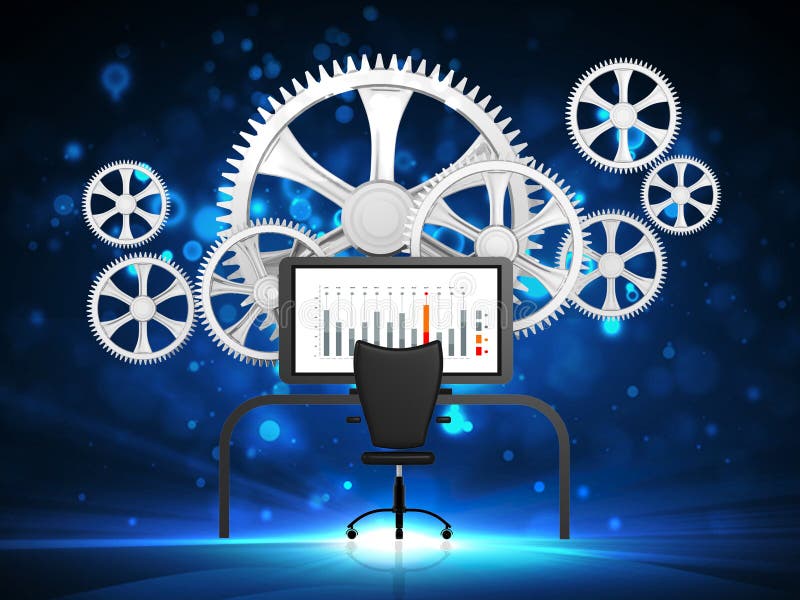 Business Progress Chart stock illustration. Illustration of economics ...