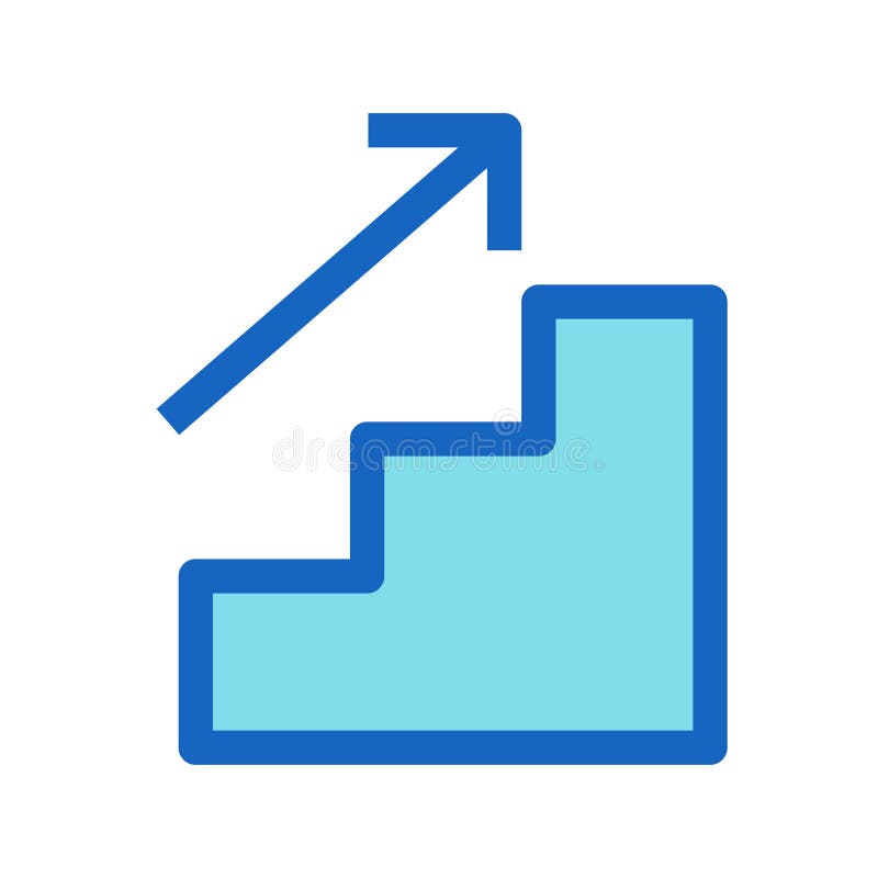 Business Progress Filled Line Icon Blue Color Stock Vector ...