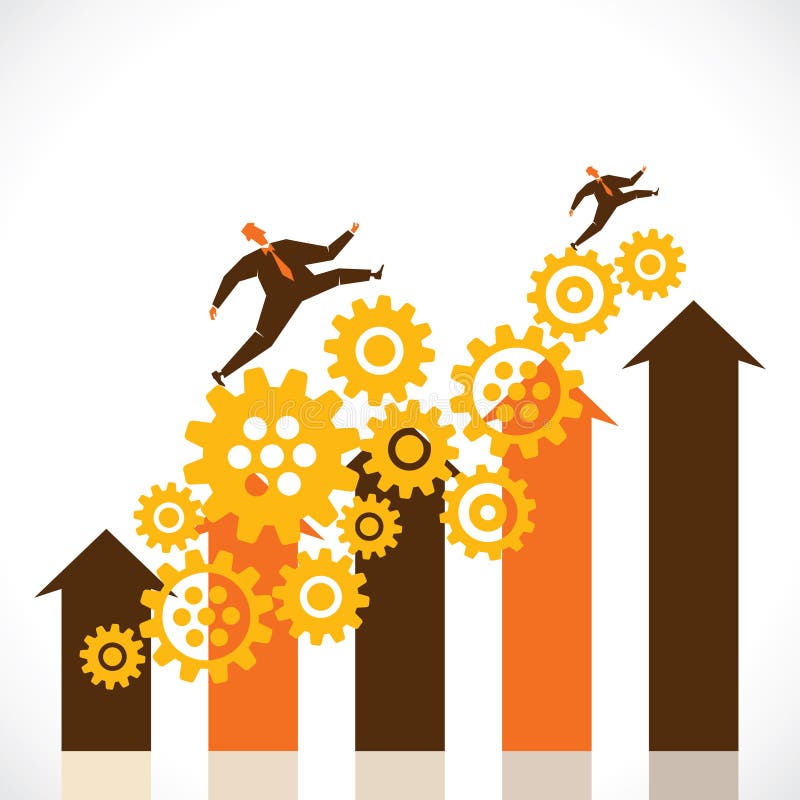 Business Progress and Success of Mixed Media Goals Stock Illustration ...