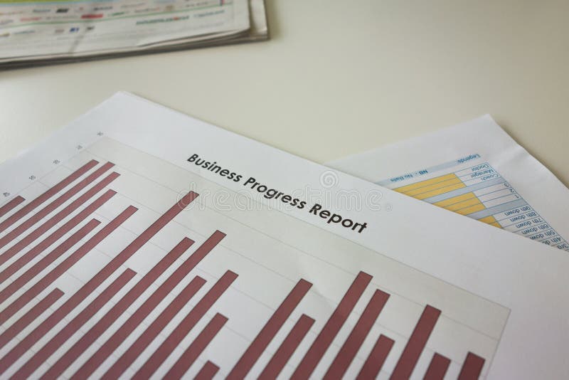 Business progress report stock image. Image of sales - 59856925