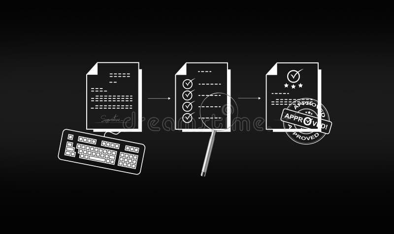 Business Project Approval Concept. Hand with a Magnifying Glass Check ...