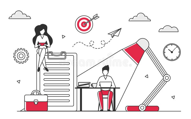 Business Project Management Assistance Service Stock Vector ...