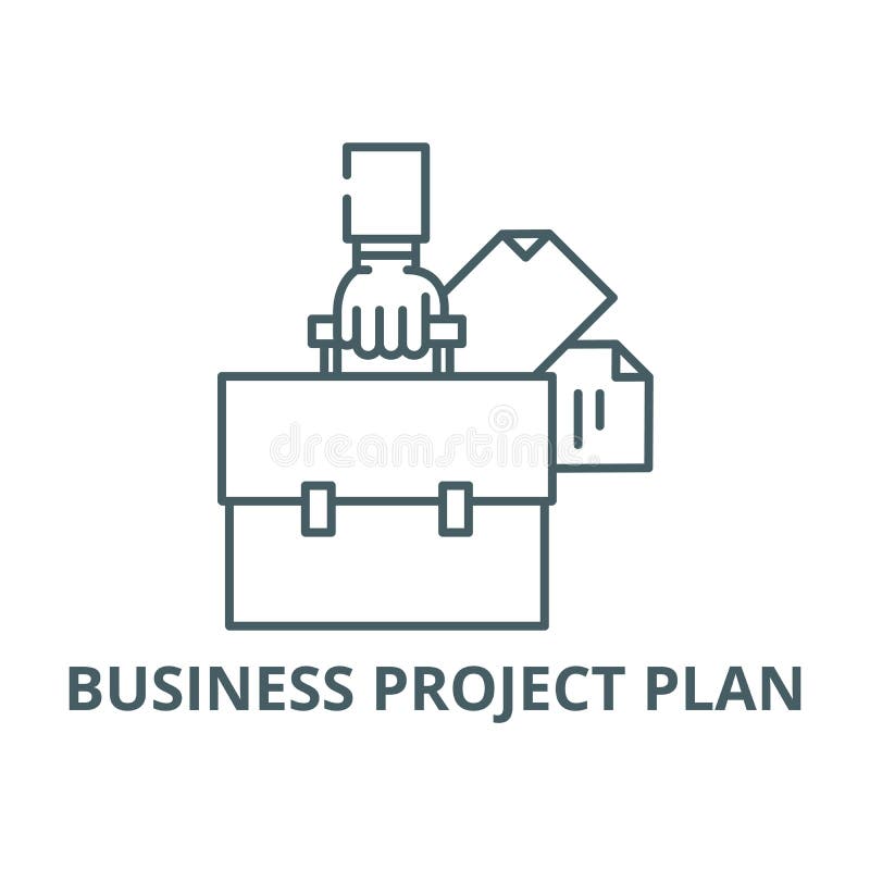 Business Project Plan Line Icon, Vector. Business Project Plan Outline ...