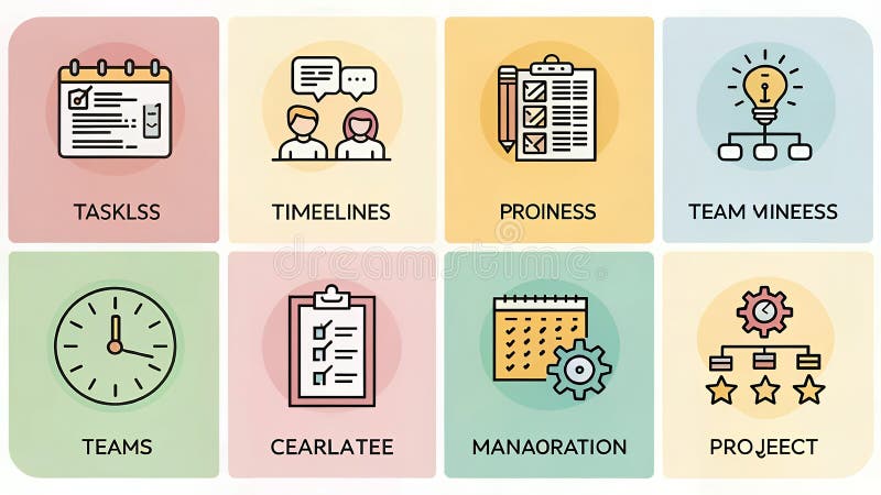 Business Project Planning Icons Stock Illustration - Illustration of ...