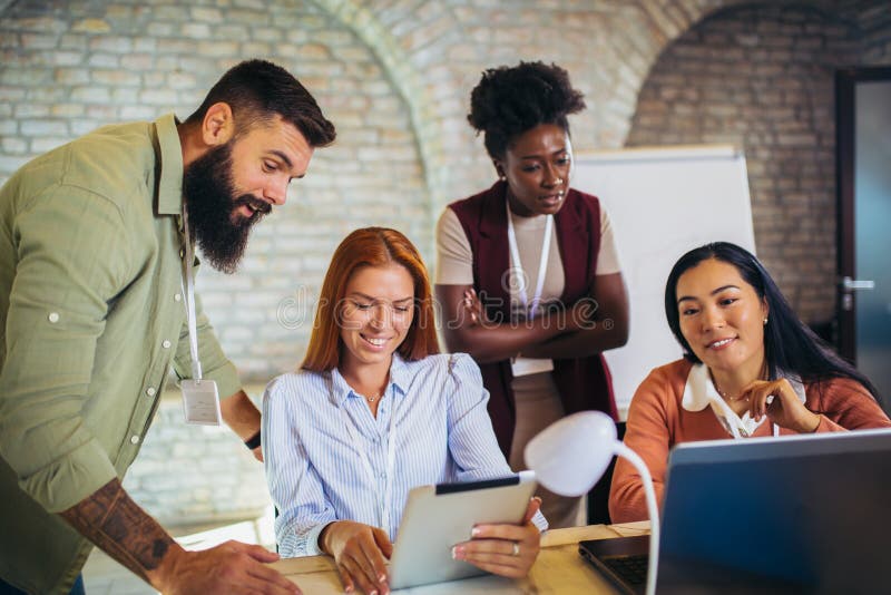 Business Project Team Working Together at Meeting Room Stock Photo ...