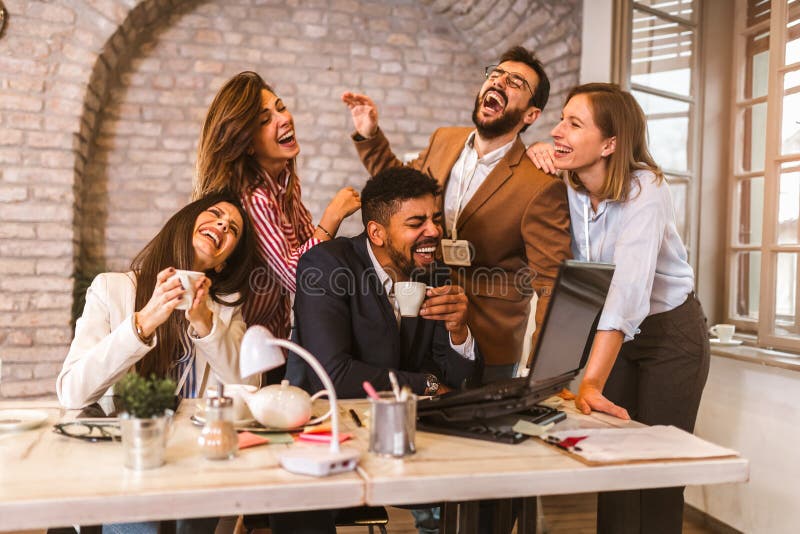 Business Project Team Working Together at Meeting Room at Office Using ...