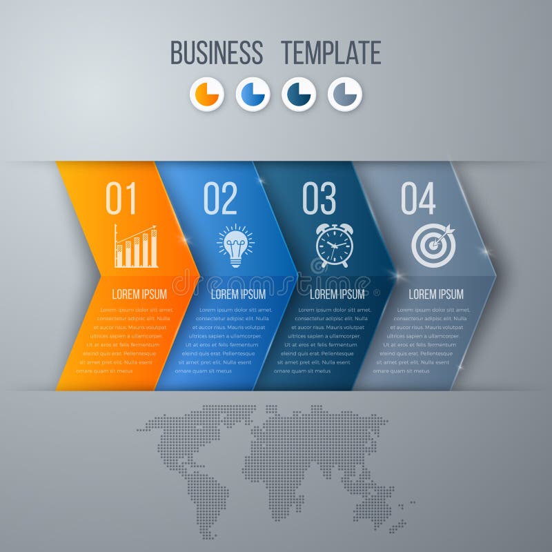 Business Project Template with Arrows Stock Vector - Illustration of ...