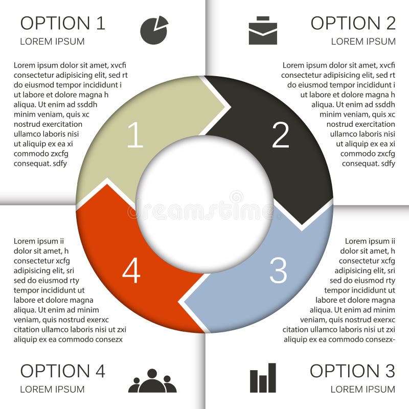 Business Project Template with Text Areas Stock Vector - Illustration ...