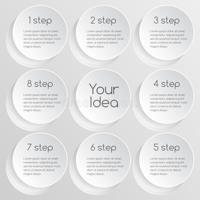 Business Project Template with Text Areas Stock Vector - Illustration ...