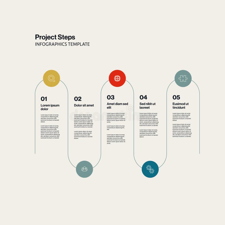 Business Project Timeline Infographics Vector Template. Presentation ...