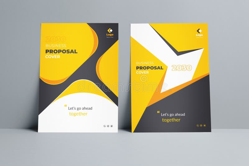 Business Proposal Cover Design Template Adept for Multipurpose Projects ...