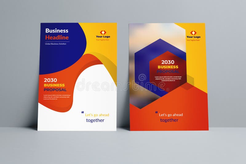 Business Proposal Cover Design Template Adept for Multipurpose Projects ...