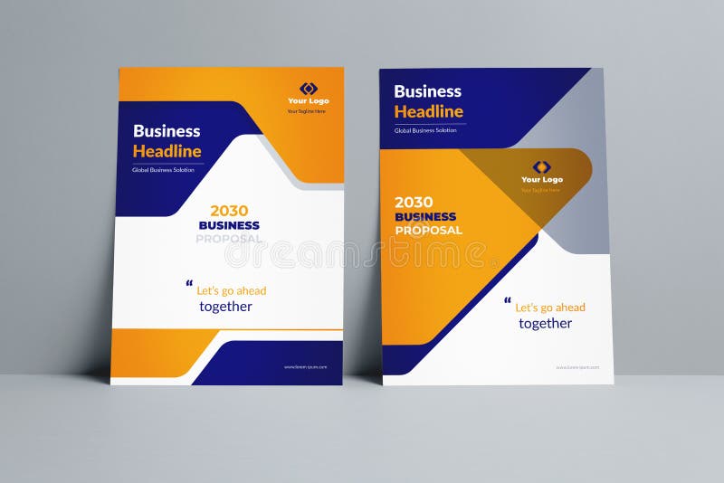 Business Proposal Cover Design Template Adept for Multipurpose Projects ...