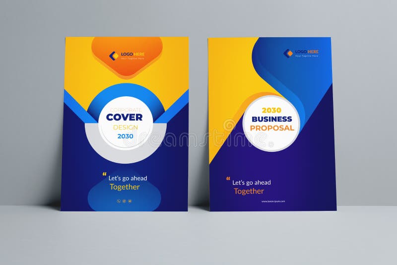 Business Proposal Cover Design Template Concepts Stock Vector ...