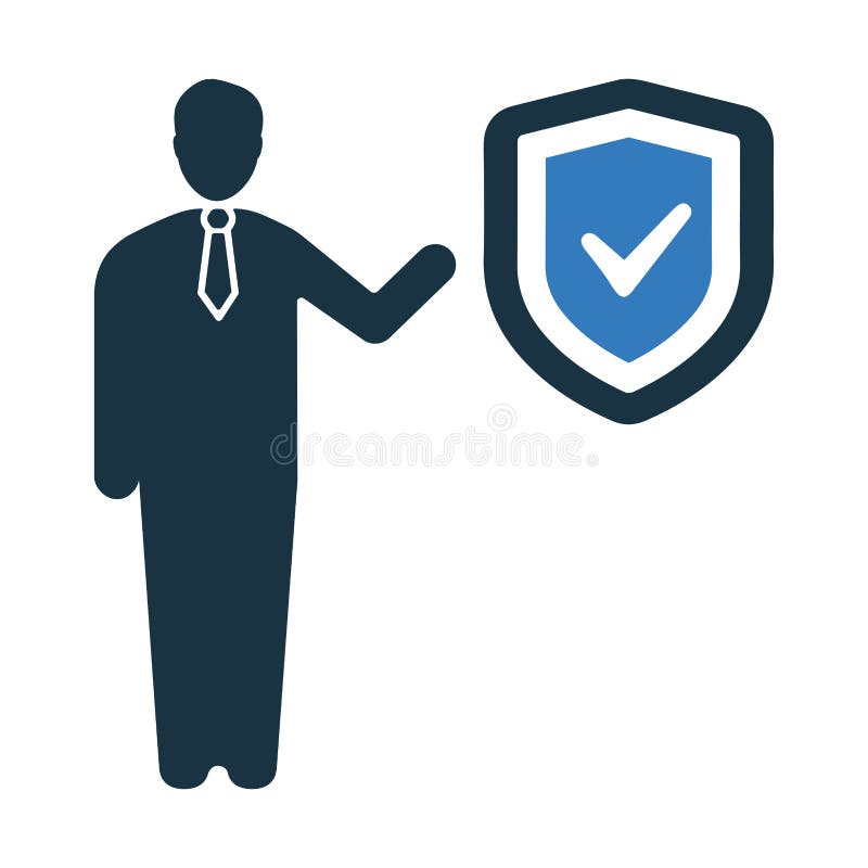 Business Protection Shield Icon Stock Vector - Illustration of online ...