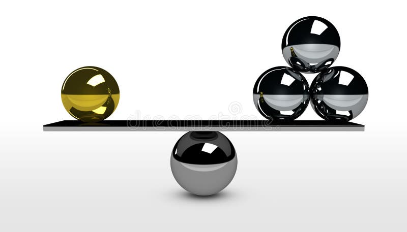 Business Quality Versus Quantity Balance Concept Stock Illustration ...