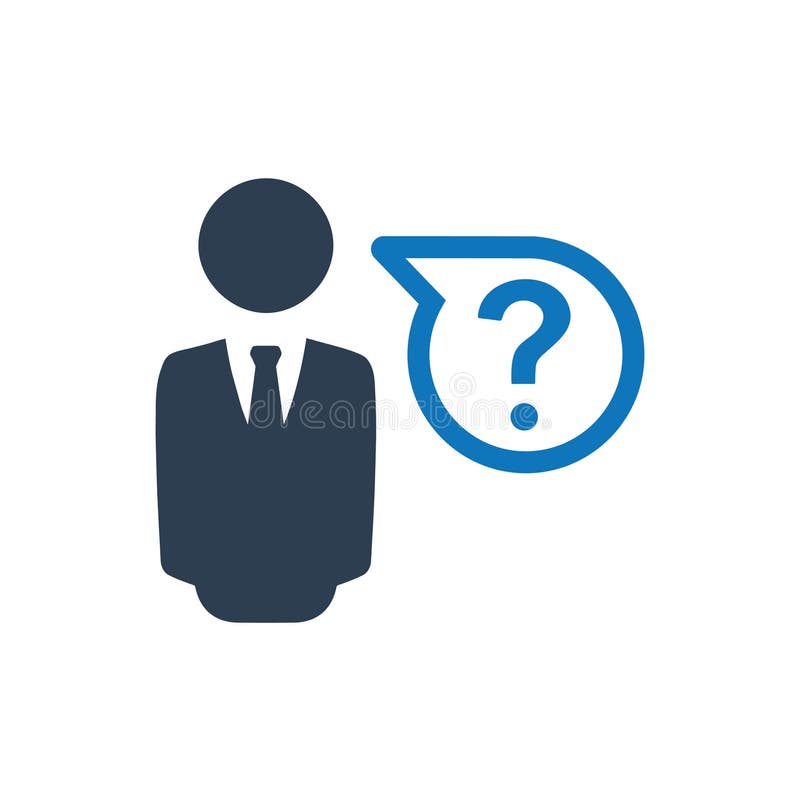 Business Questions Icon stock vector. Illustration of vector - 99655596