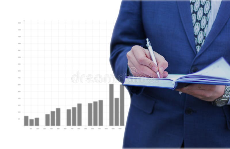 Business Records in the Hands of Business Man. Stock Photo - Image of ...