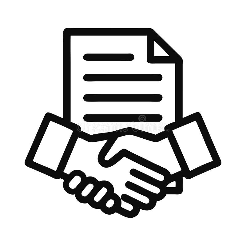 Business Registration Agreement Icon Stock Vector - Illustration of ...