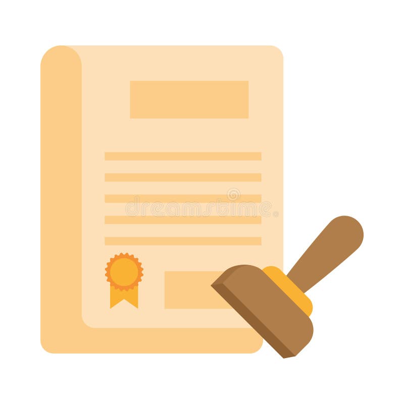 Business Registration Certified Document Stamp Icon Stock Illustration ...