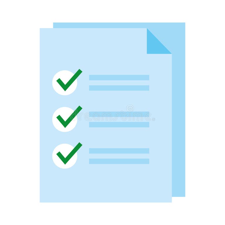 Business Registration Checklist Document Icon Stock Vector ...