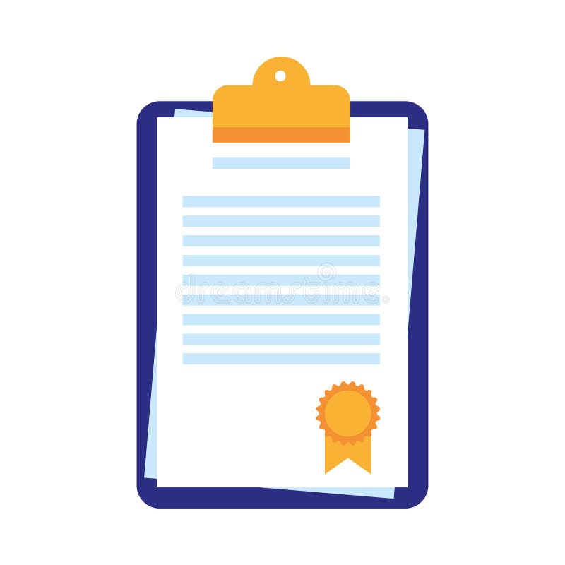 Business Registration Clipboard Signed Certificate Icon Stock ...