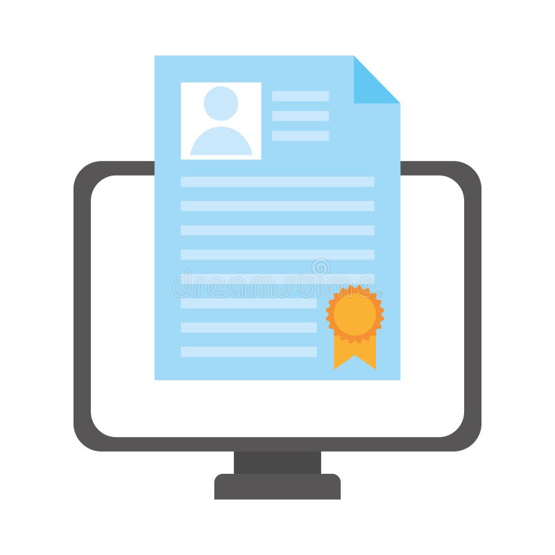 Business Registration Digital Certificate Icon Stock Vector ...