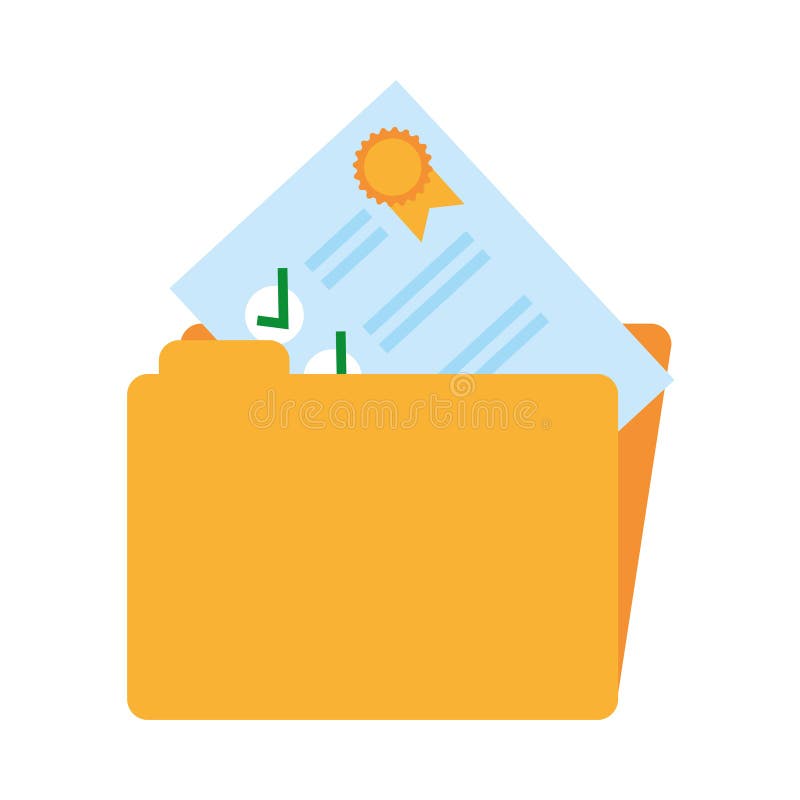Business Registration Folder Contract Document Icon Stock Vector ...