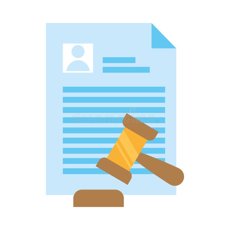 Business Registration Legal Document Gavel Icon Stock Illustration ...