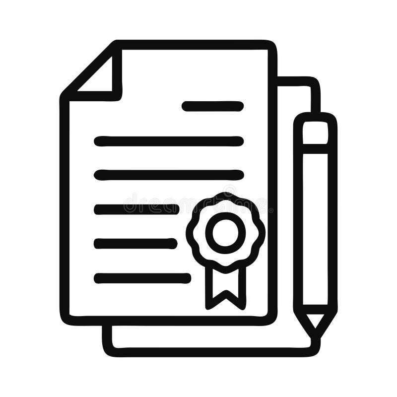 Business Registration Paperwork Icon Stock Illustration - Illustration ...